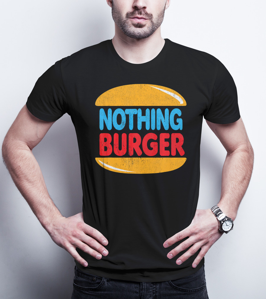 Nothing Burger Retro Style Text In Bold Colors T-Shirt