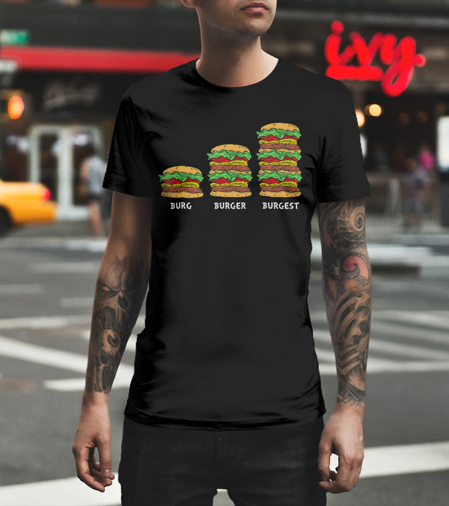 Burg Burger Burgest Cheeseburger Evolution T-Shirt