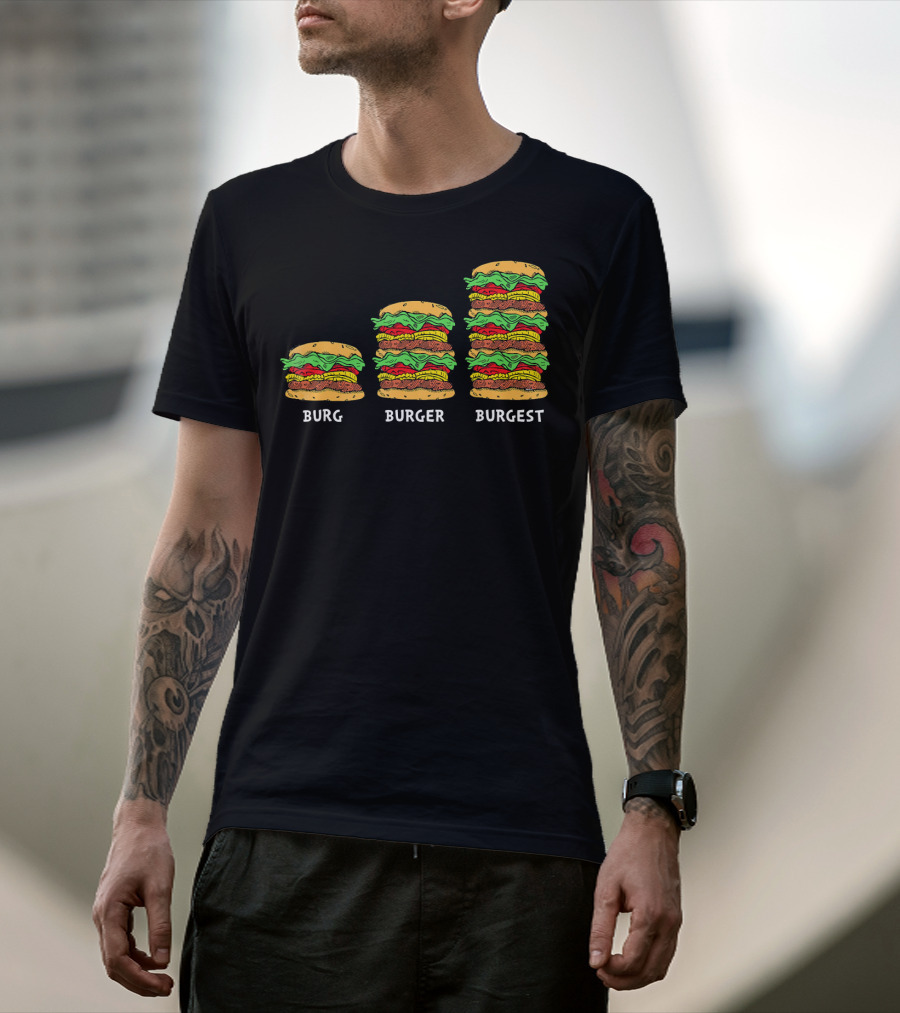 Burg Burger Burgest Cheeseburger Evolution T-Shirt