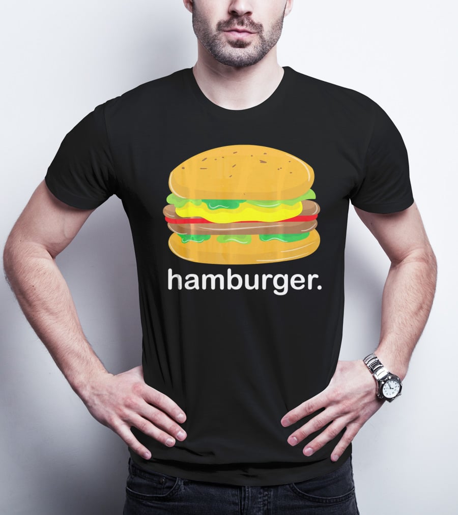 Funny Hamburger Meme Burger Cartoon Cheeseburger T-Shirt