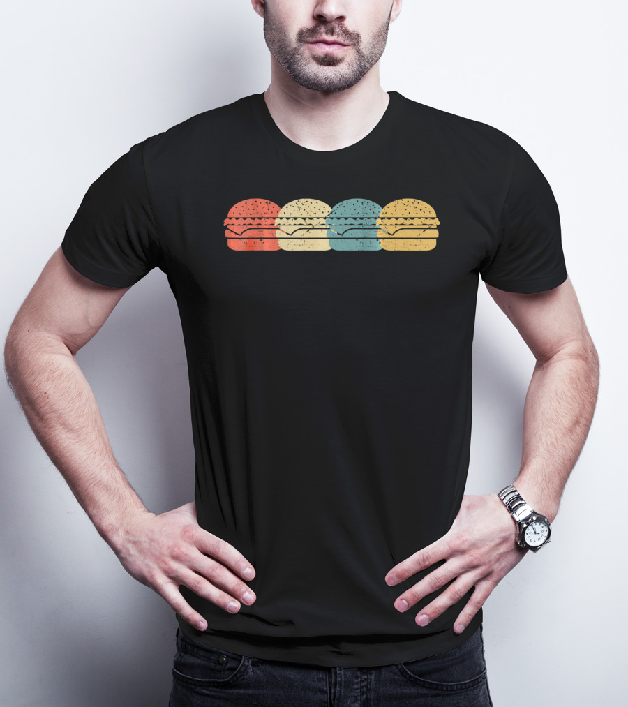 Vintage Retro Hamburger Pop Art Cool Ham T-Shirt