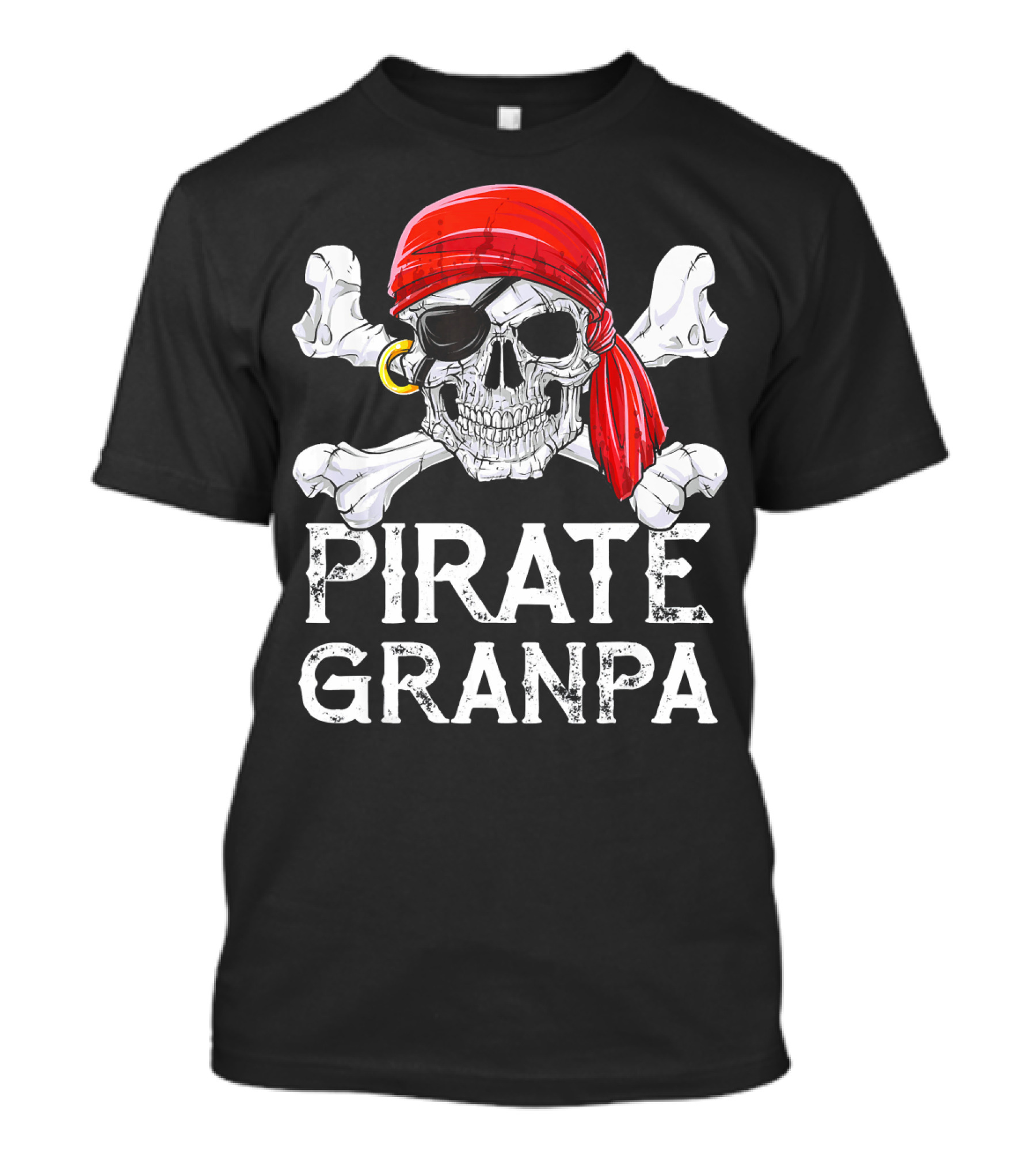 Pirate Granpa Jolly Roger Skull And Crossbones T-Shirt