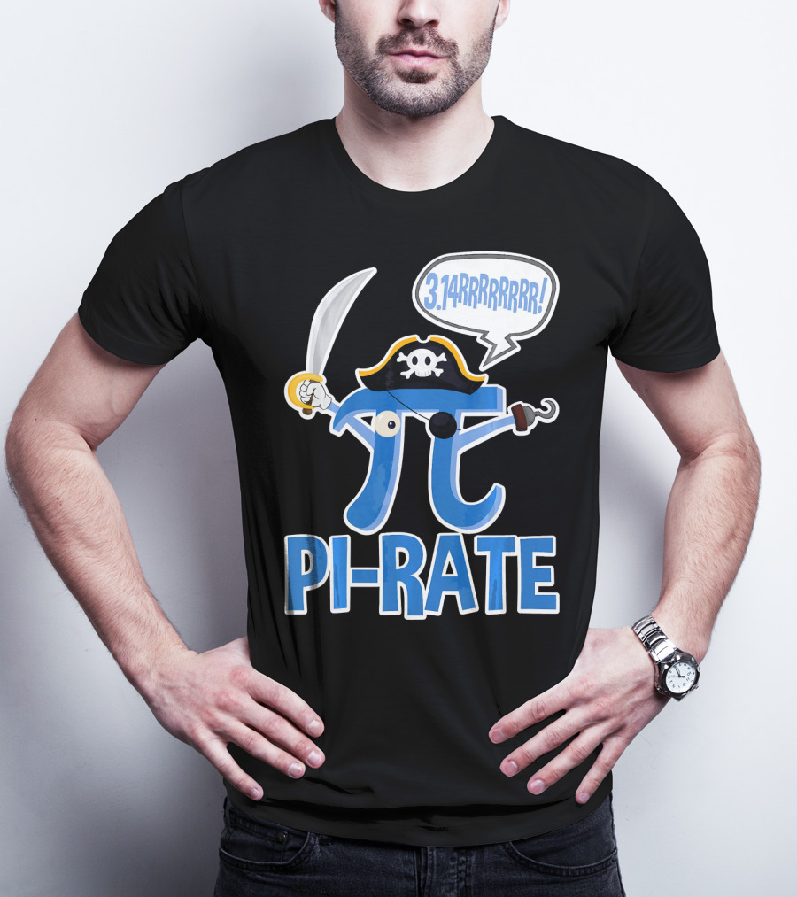 Pi-Rate 3.14rrrrr Pirate Happy Pi Day Math T-Shirt