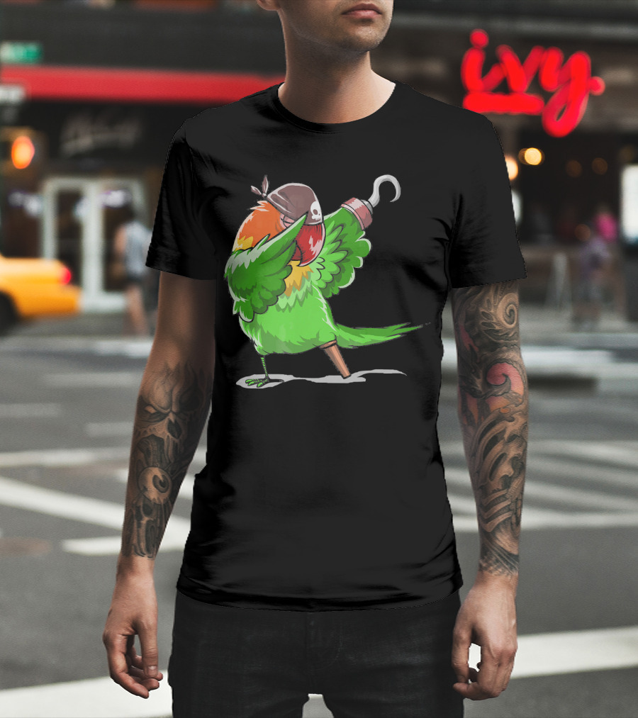 Gasparilla Pirate Parrot Dabbing With Peg Leg And Hook T-Shirt