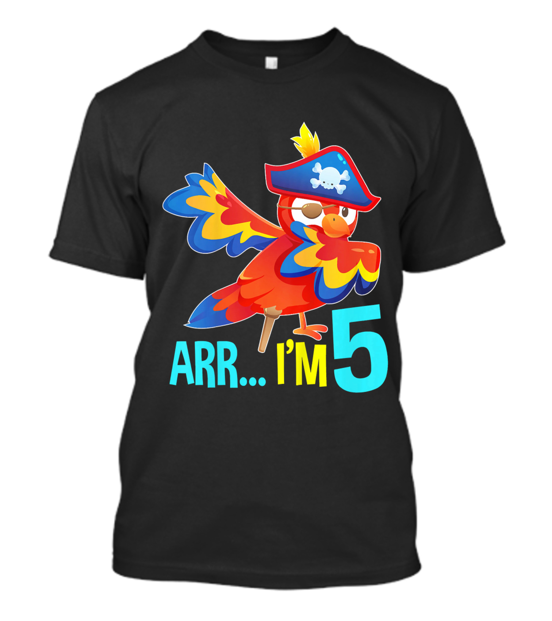 Arr I'm 5 Dabbing Parrot Pirate Kids T-Shirt