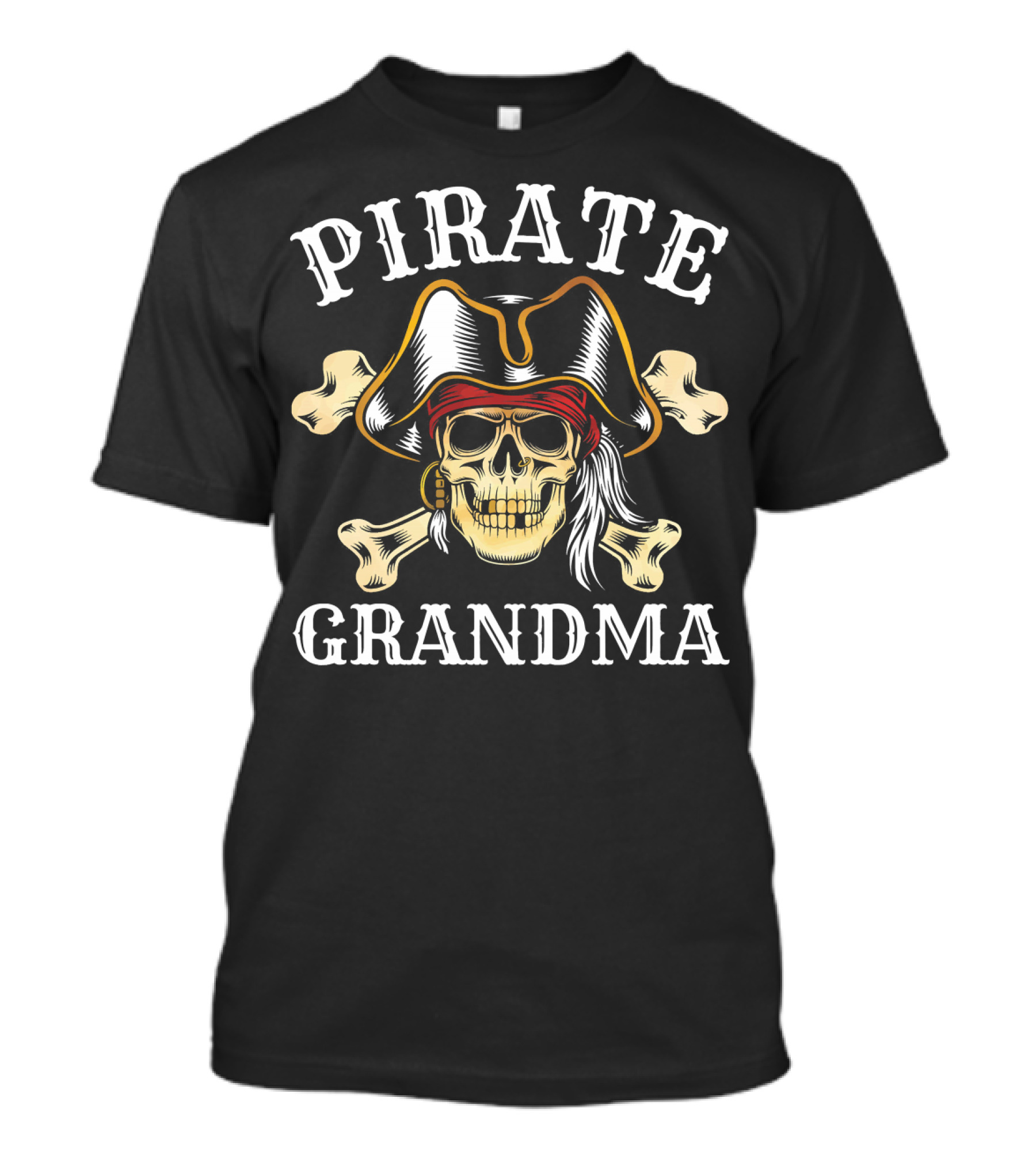 Pirate Grandma Skull And Crossbones T-Shirt