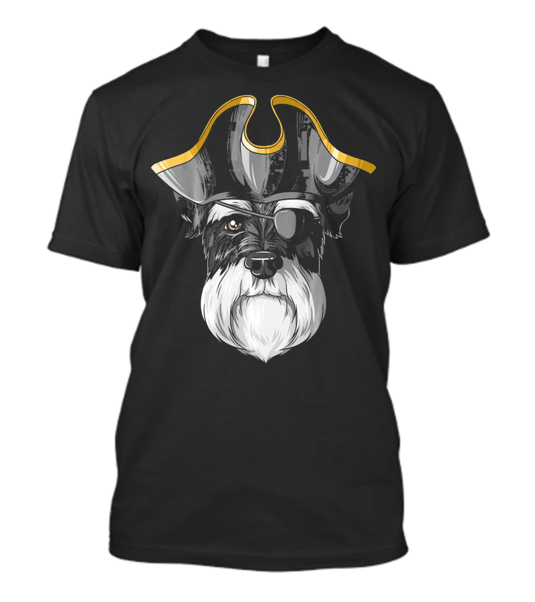 Pirate Schnauzer With Eyepatch And Pirate Hat T-Shirt