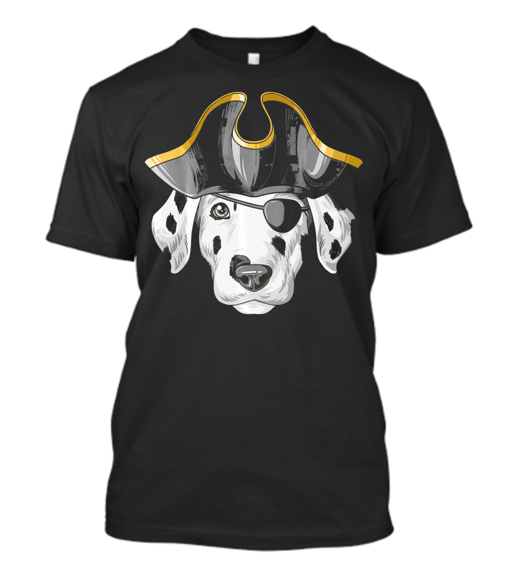 Pirate Dalmatian Eyepatch Tricorn Hat Dalmatian T-Shirt