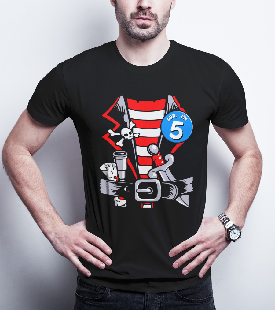 Arrr. I'm 5 Kids Birthday Pirate T-Shirt