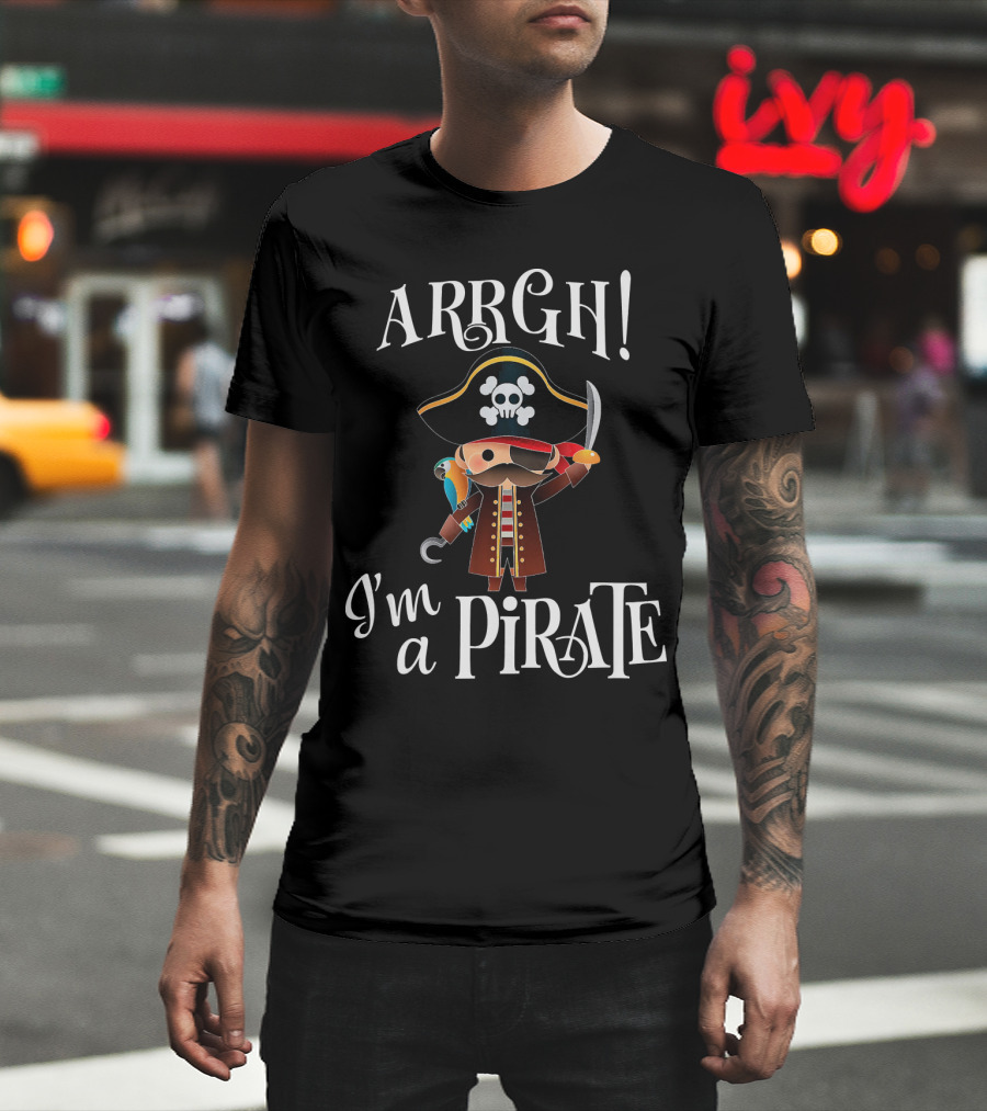 ARRGH I'm A Pirate With Parrot And Sword For Boy T-Shirt