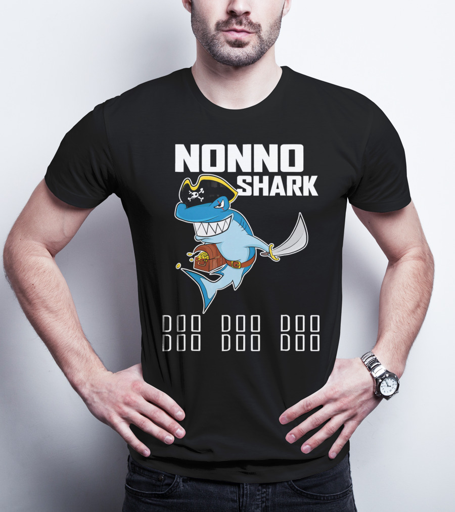 Nonno Shark Doo Doo Doo Pirate Grandpa T-Shirt