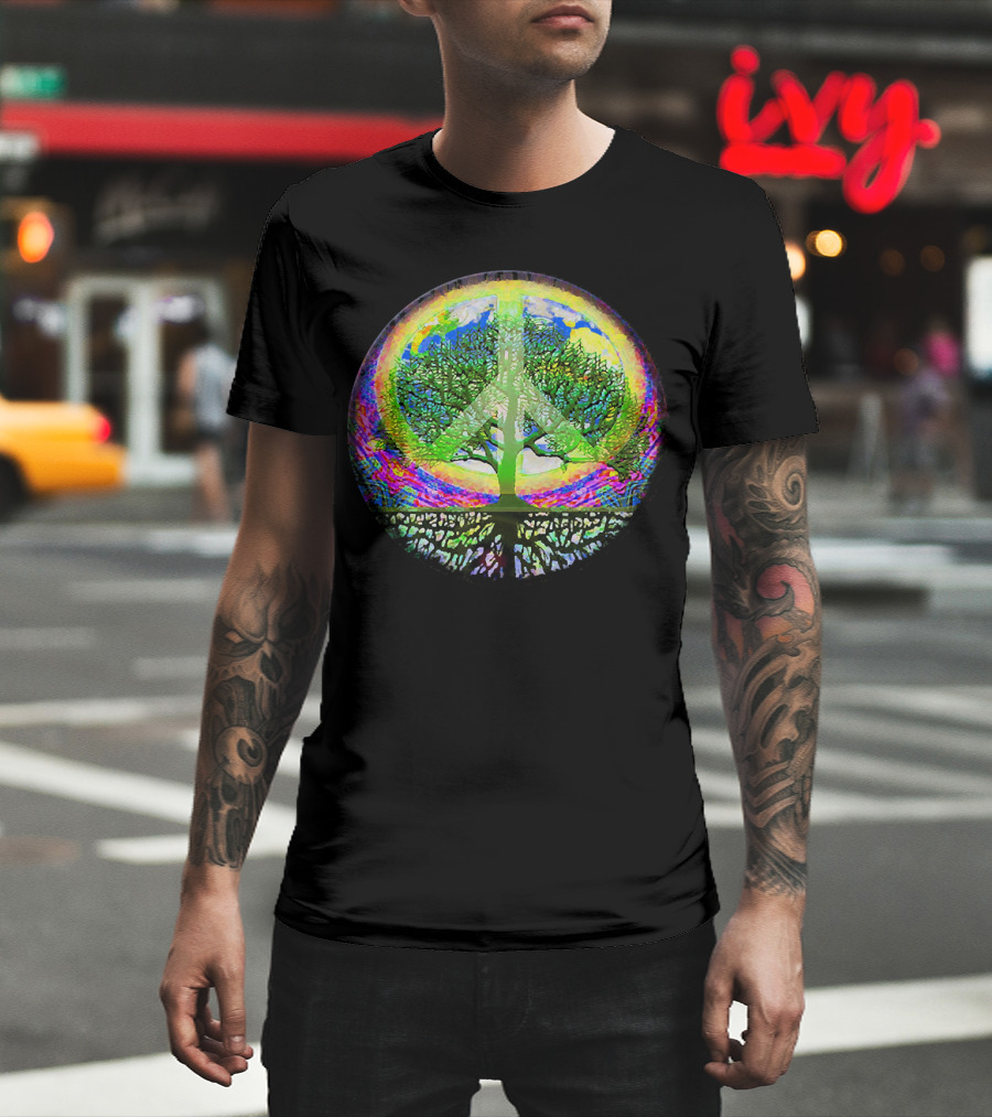 Tree Of Life Peace Symbol World Harmony T-Shirt
