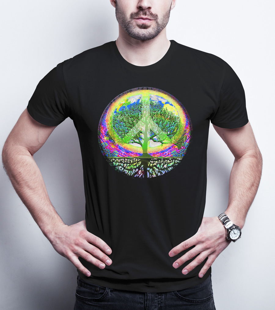 Tree Of Life Peace Symbol World Harmony T-Shirt