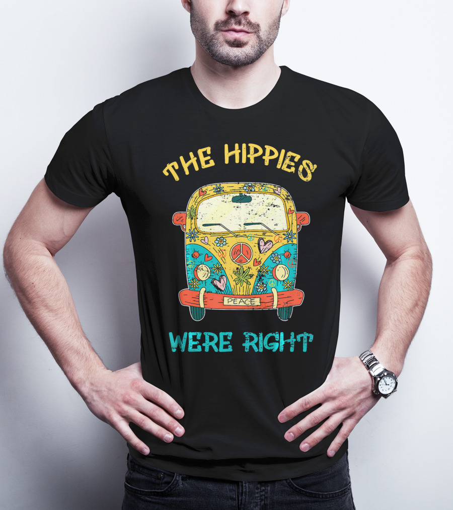 The Hippies Were Right Peace Van Vibrant Love T-Shirt