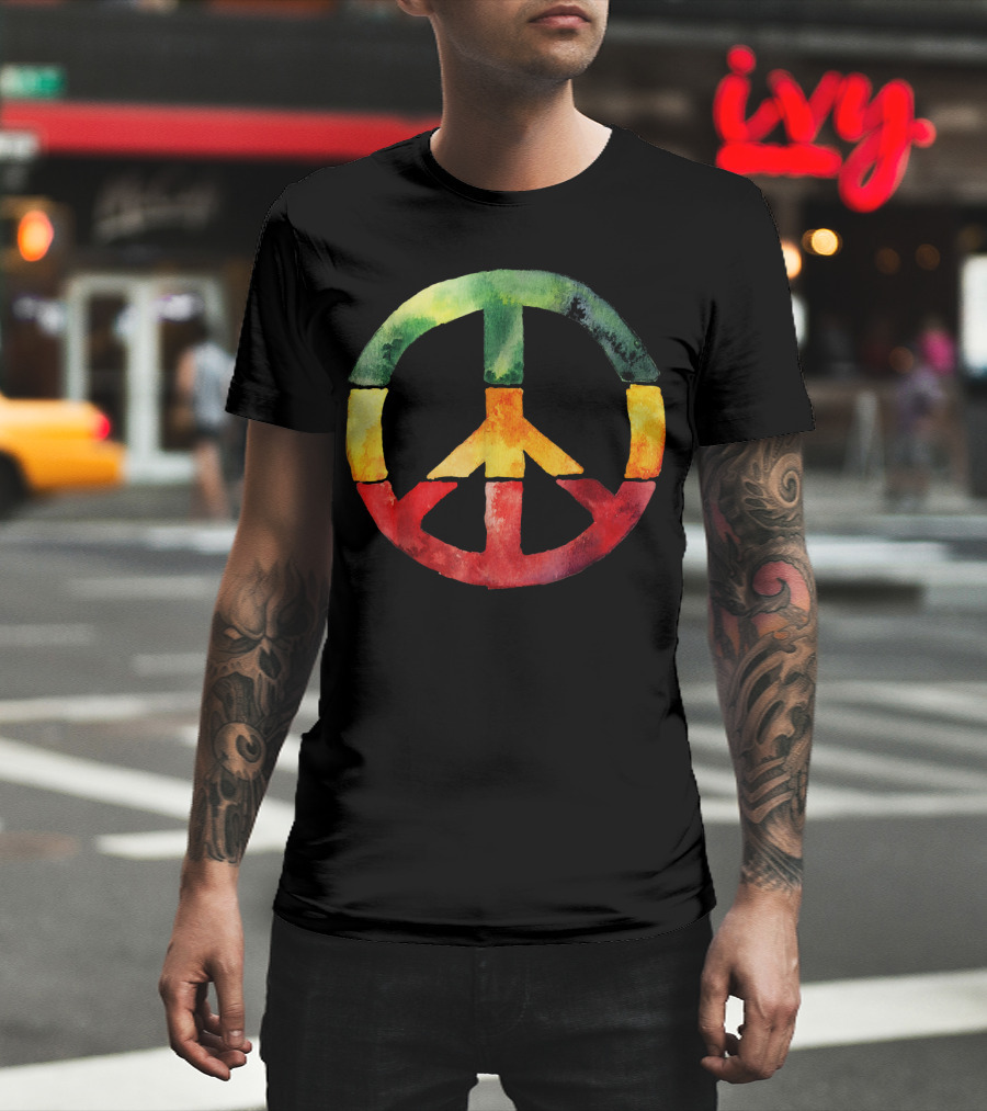 Peace Sign Rasta Reggae Roots One Love T-Shirt