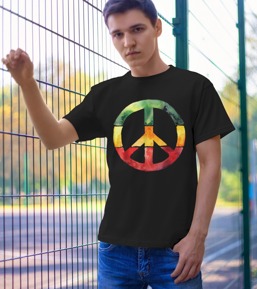 Peace Sign Rasta Reggae Roots One Love T-Shirt