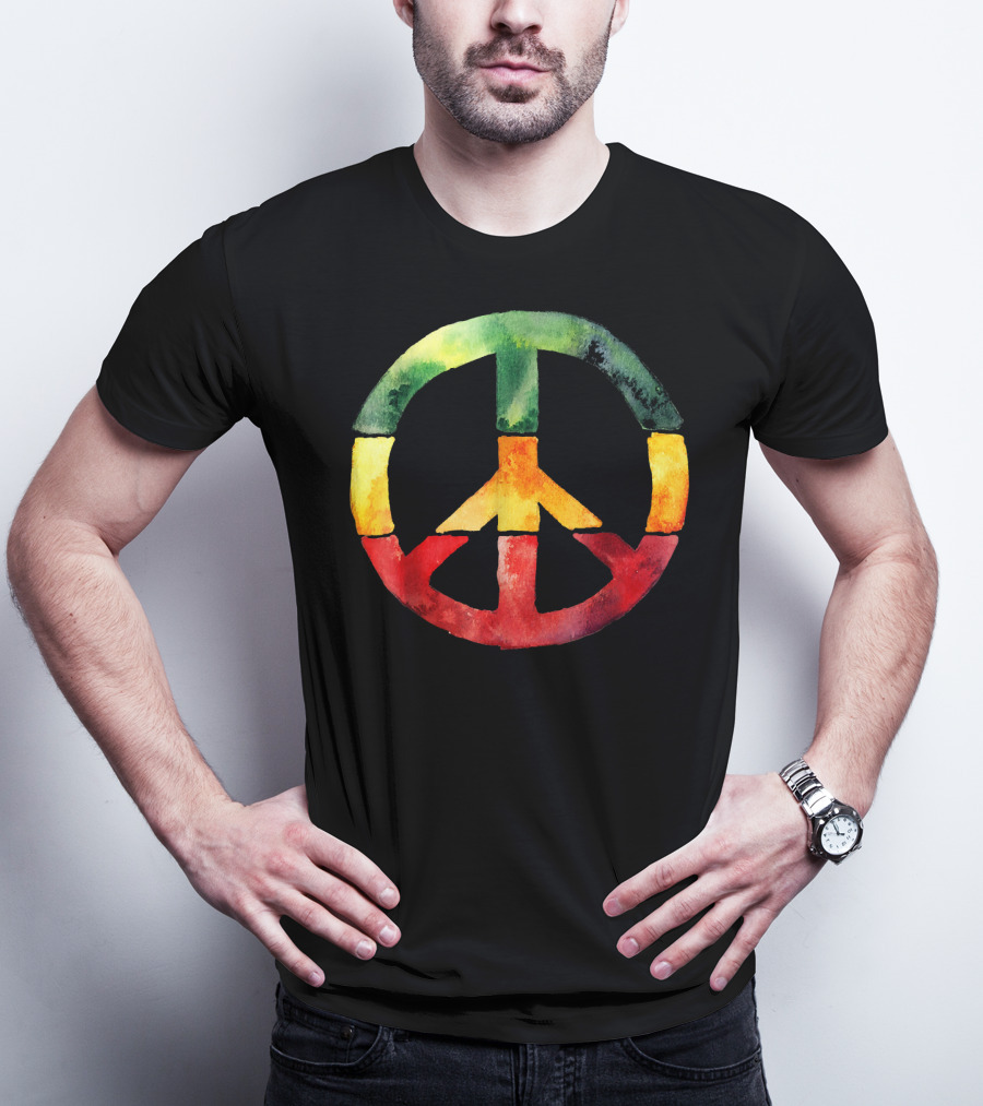 Peace Sign Rasta Reggae Roots One Love T-Shirt