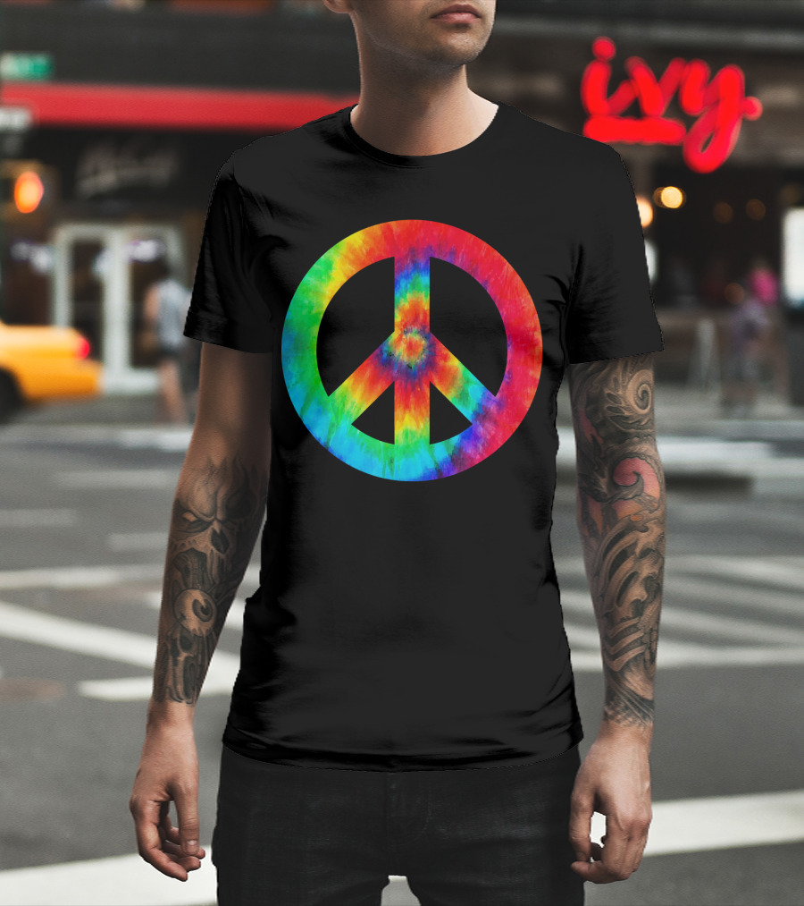 Cool Tie Dye Peace Sign T-Shirt