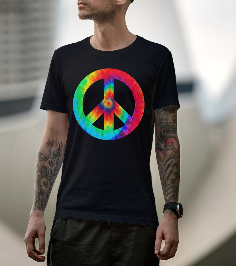 Cool Tie Dye Peace Sign T-Shirt