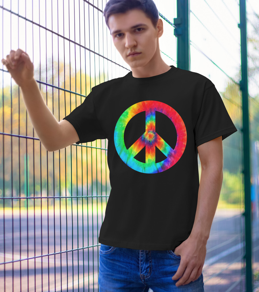 Cool Tie Dye Peace Sign T-Shirt