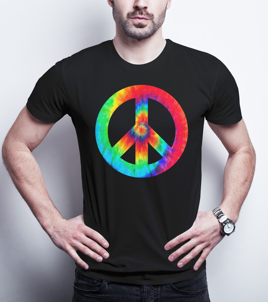 Cool Tie Dye Peace Sign T-Shirt