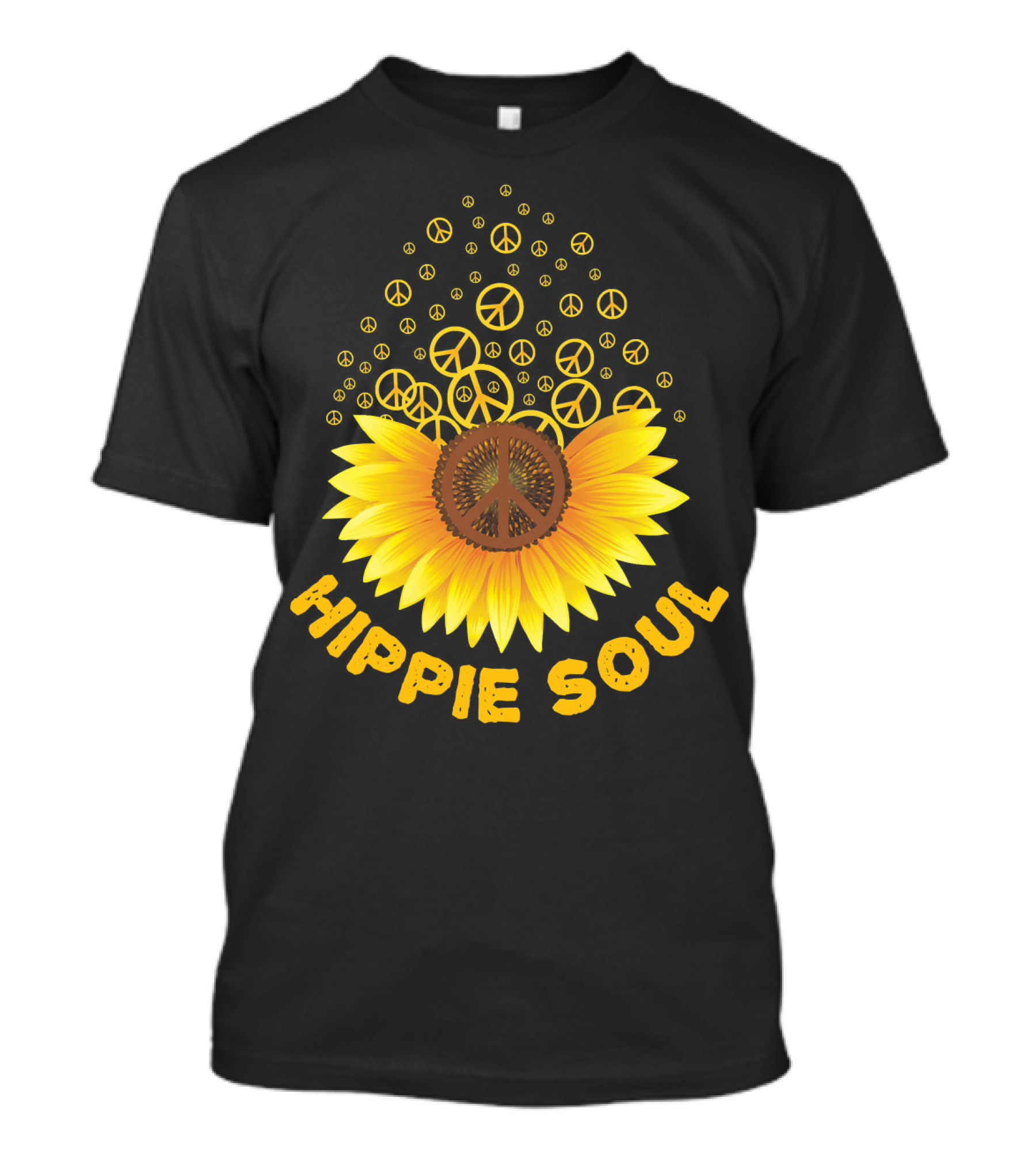 Hippie Soul Sunflower Peace Signs T-Shirt