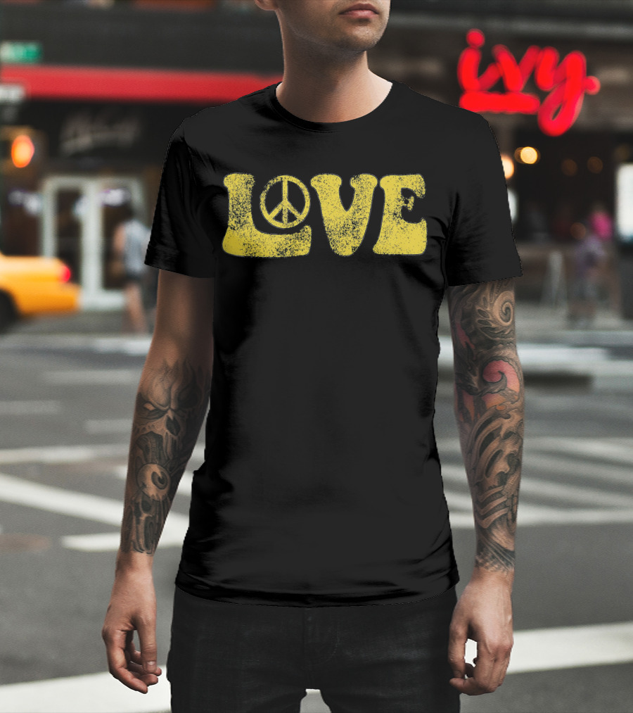 LOVE Peace Sign Groovy T-Shirt