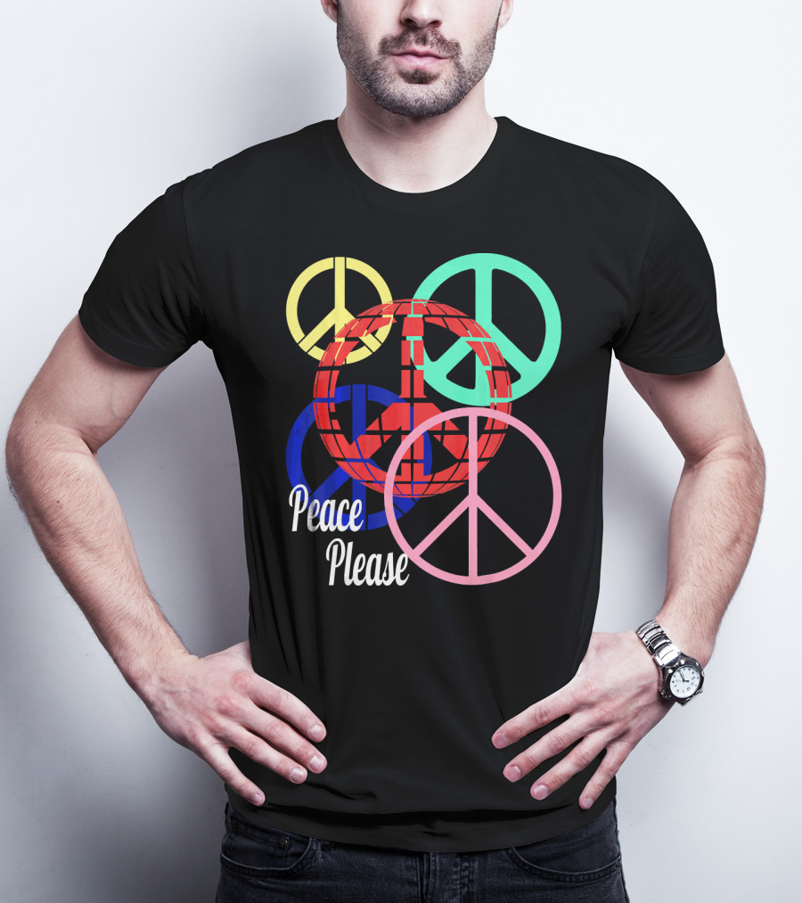 Peace Please Multicolor Peace Symbols T-Shirt