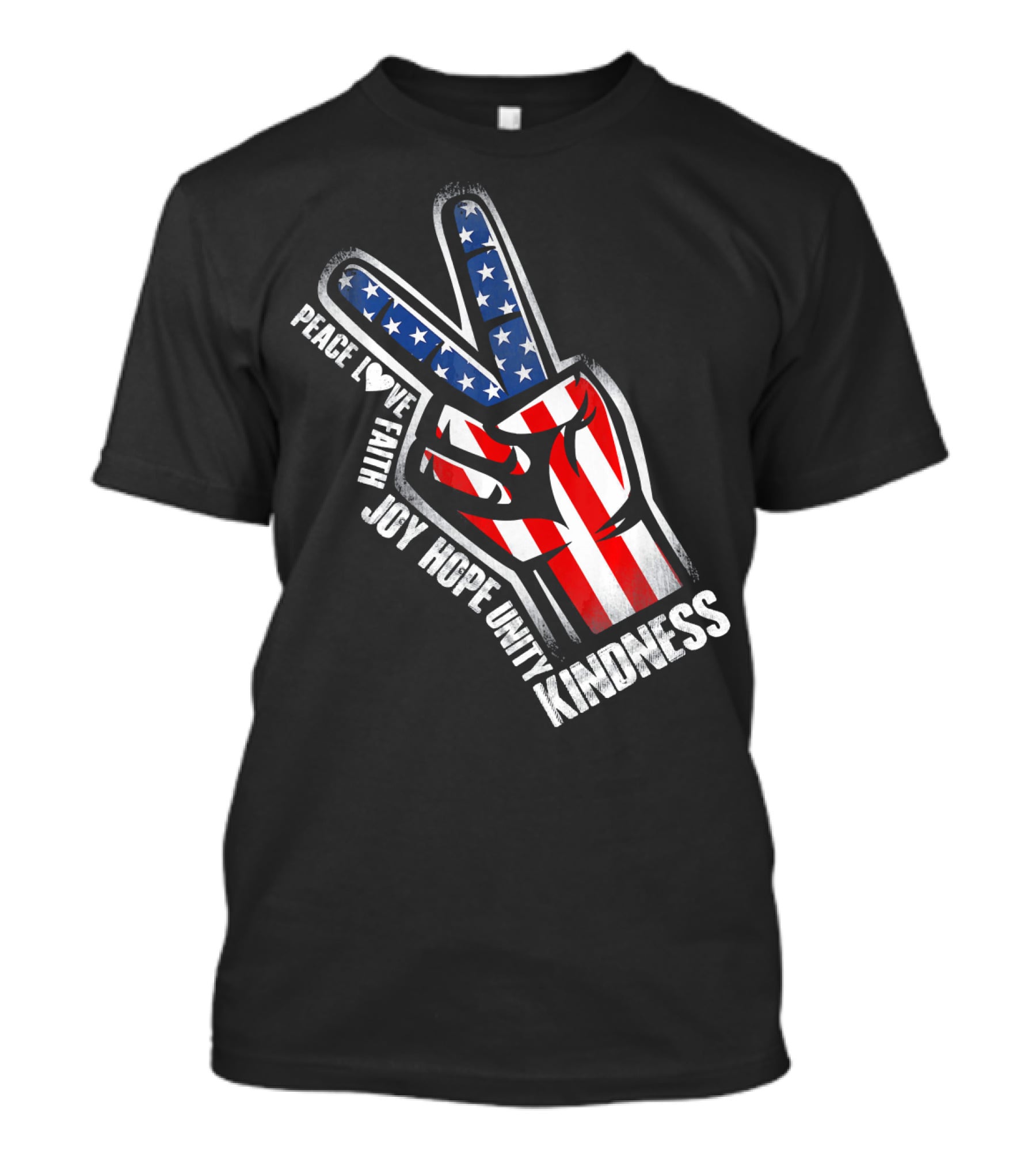 UNITY DAY Peace Love Faith Joy Hope Unity Kindness Hand T-Shirt