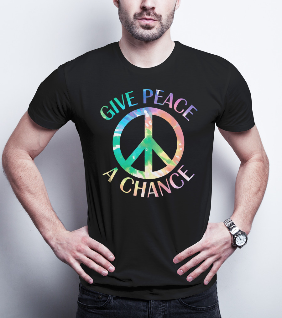 Give Peace A Chance Tie Dye Peace Symbol Iconic T-Shirt