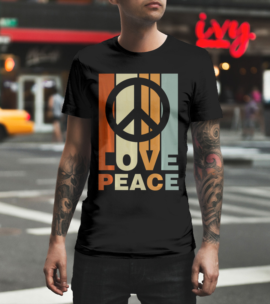 Love Peace Vintage Peace Symbol 70s T-Shirt