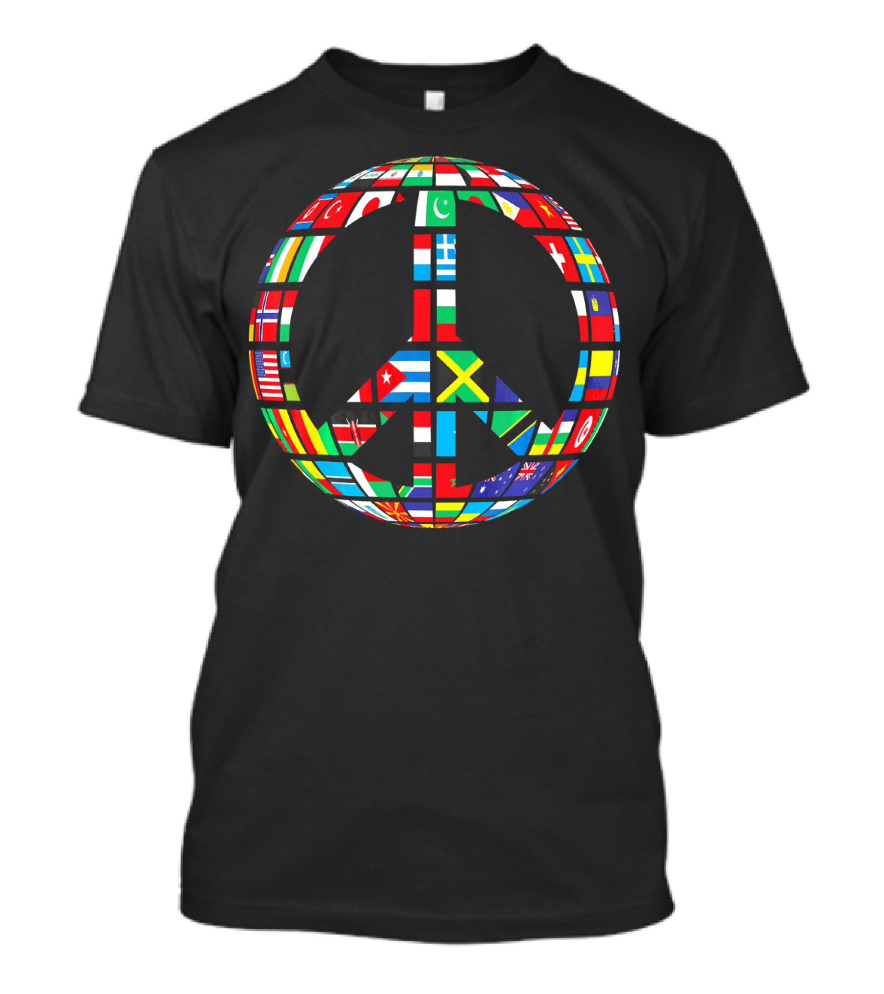 World Flag Peace Earth Symbol Global Unity T-Shirt