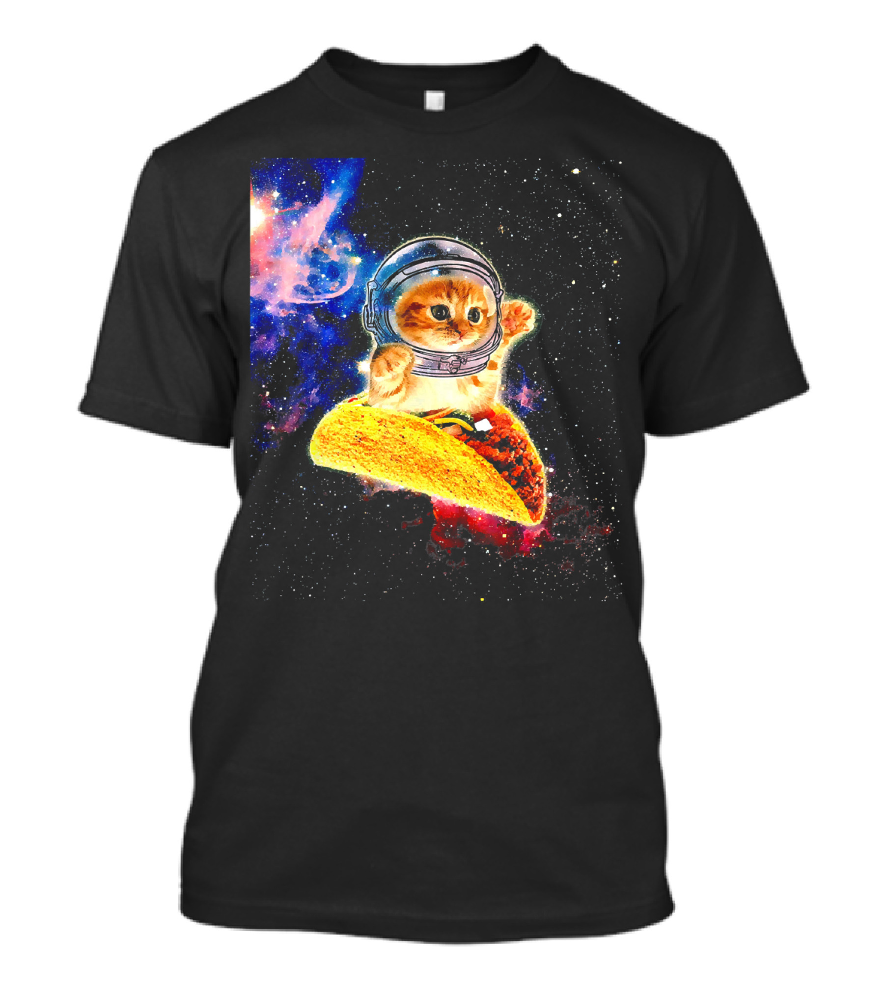 Crazy Space Taco Cat Astronaut Galaxy Adventure T-Shirt