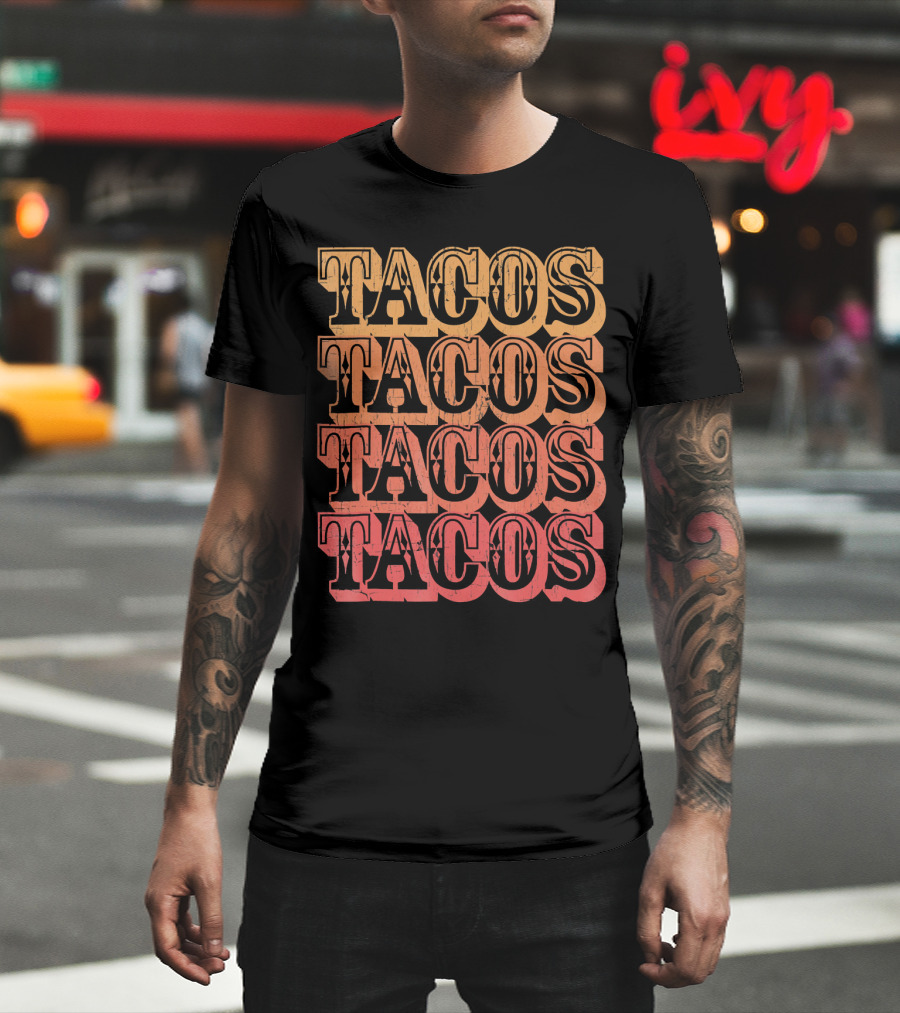 Tacos Retro Taco Vintage Taco T-Shirt