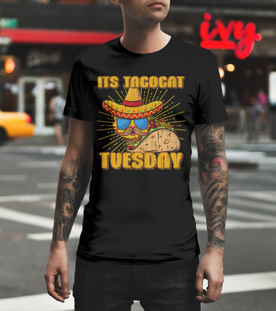 Its Tacocat Tuesday Tacos Cat Lover T-Shirt