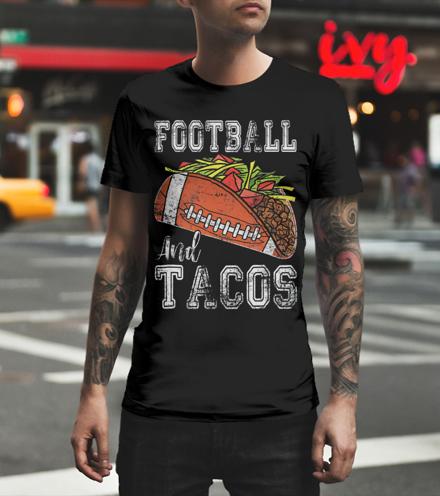 Football And Tacos Funny Taco T-Shirt