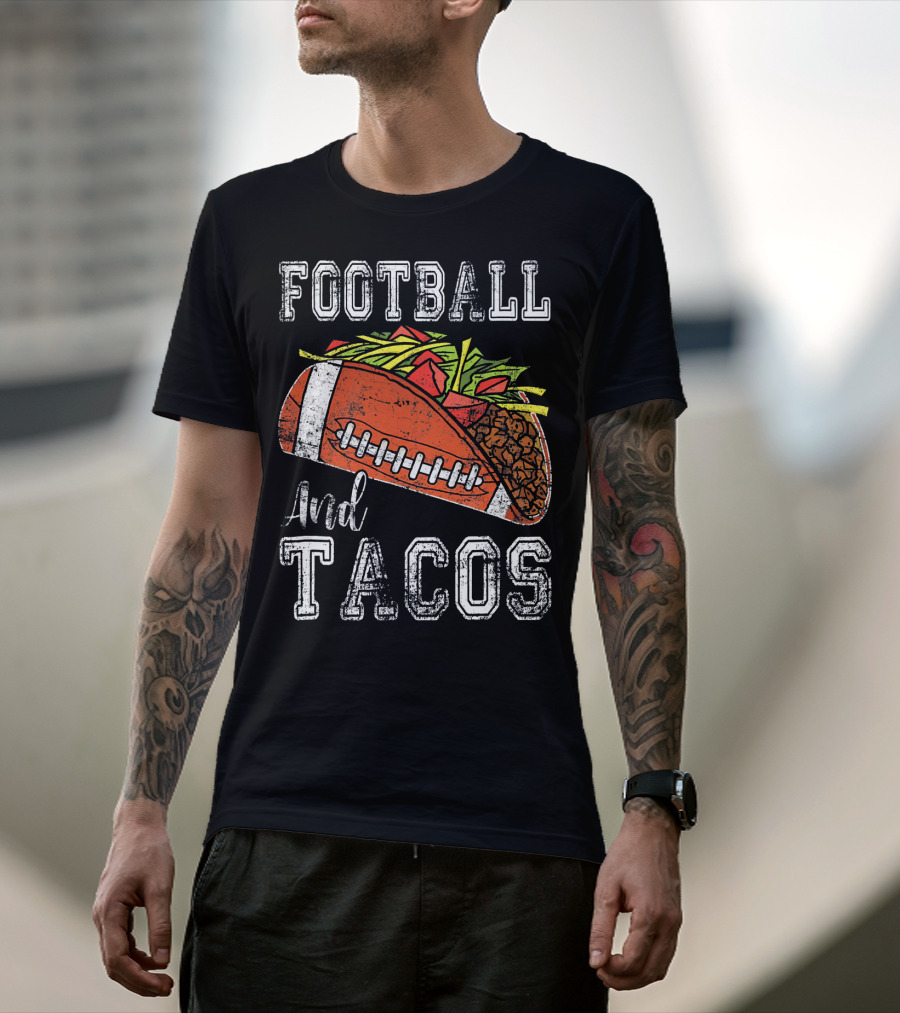 Football And Tacos Funny Taco T-Shirt