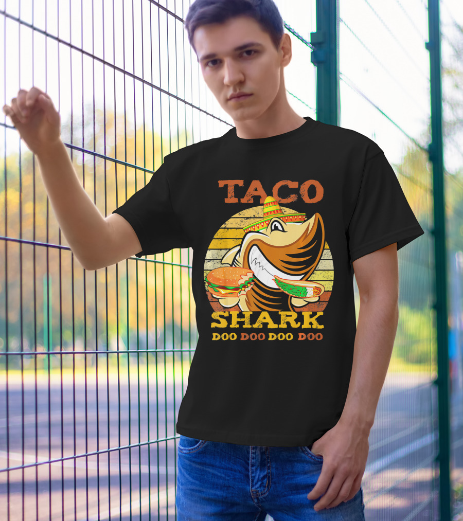 Taco Shark Doo Doo Doo Doo Halloween Baby Thanksgiving Women Men T-Shirt