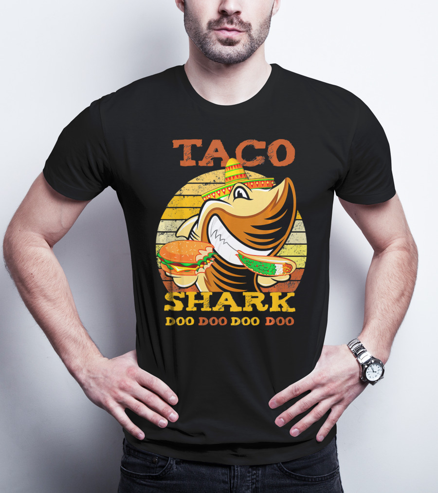 Taco Shark Doo Doo Doo Doo Halloween Baby Thanksgiving Women Men T-Shirt
