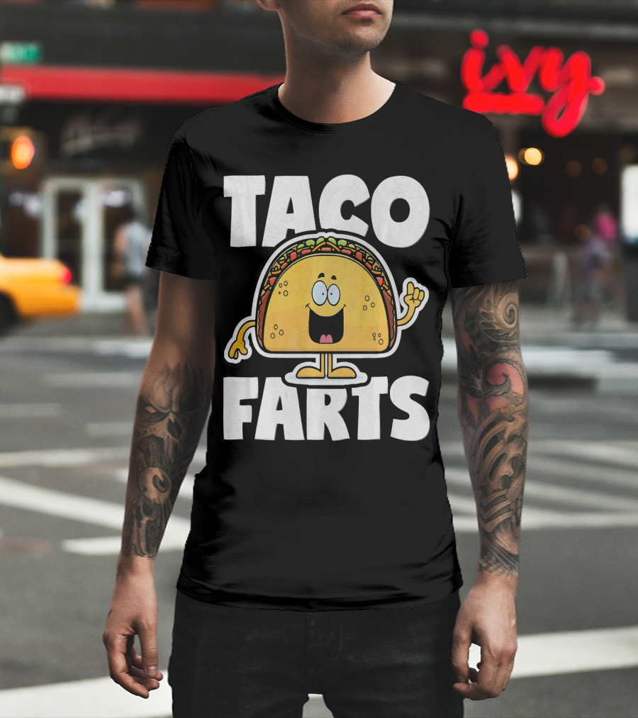 Taco Farts Funny Vintage Mexican Food T-Shirt