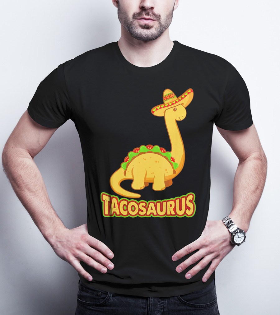Tacosaurus Sombrero Dinosaur Taco T-Shirt