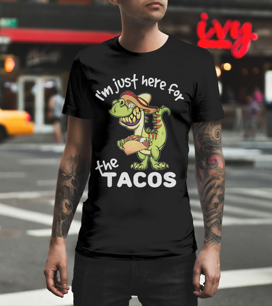 I'm Just Here For The Tacos Cinco De Mayo Boys Taco T-Shirt