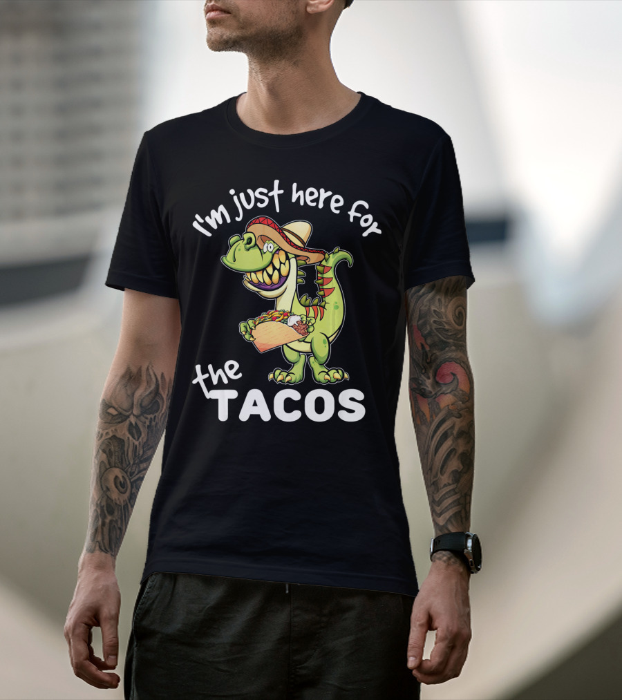 I'm Just Here For The Tacos Cinco De Mayo Boys Taco T-Shirt