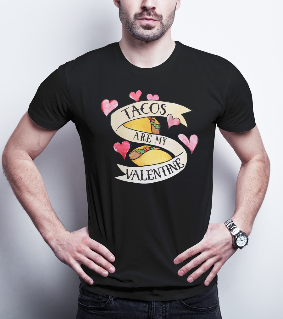 Tacos Are My Valentine Cute Taco Hearts T-Shirt