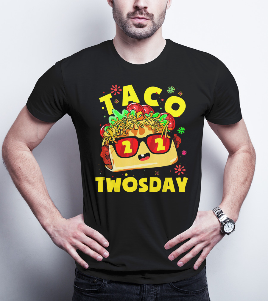Taco Twosday 2nd Birthday Party Kids 2 Dos Cumpleanos T-Shirt