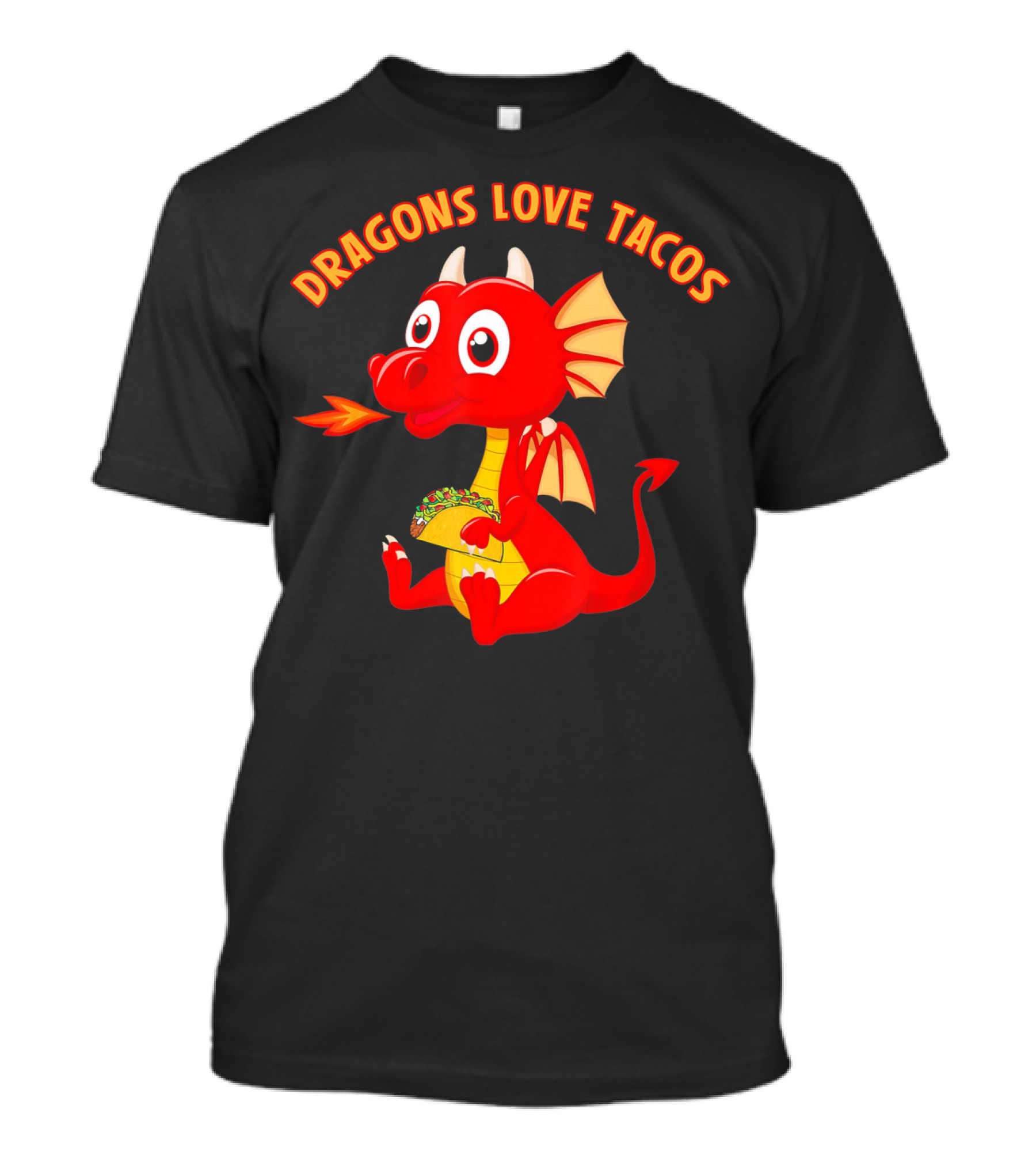 Dragons Love Tacos Funny Fish Dish T-Shirt