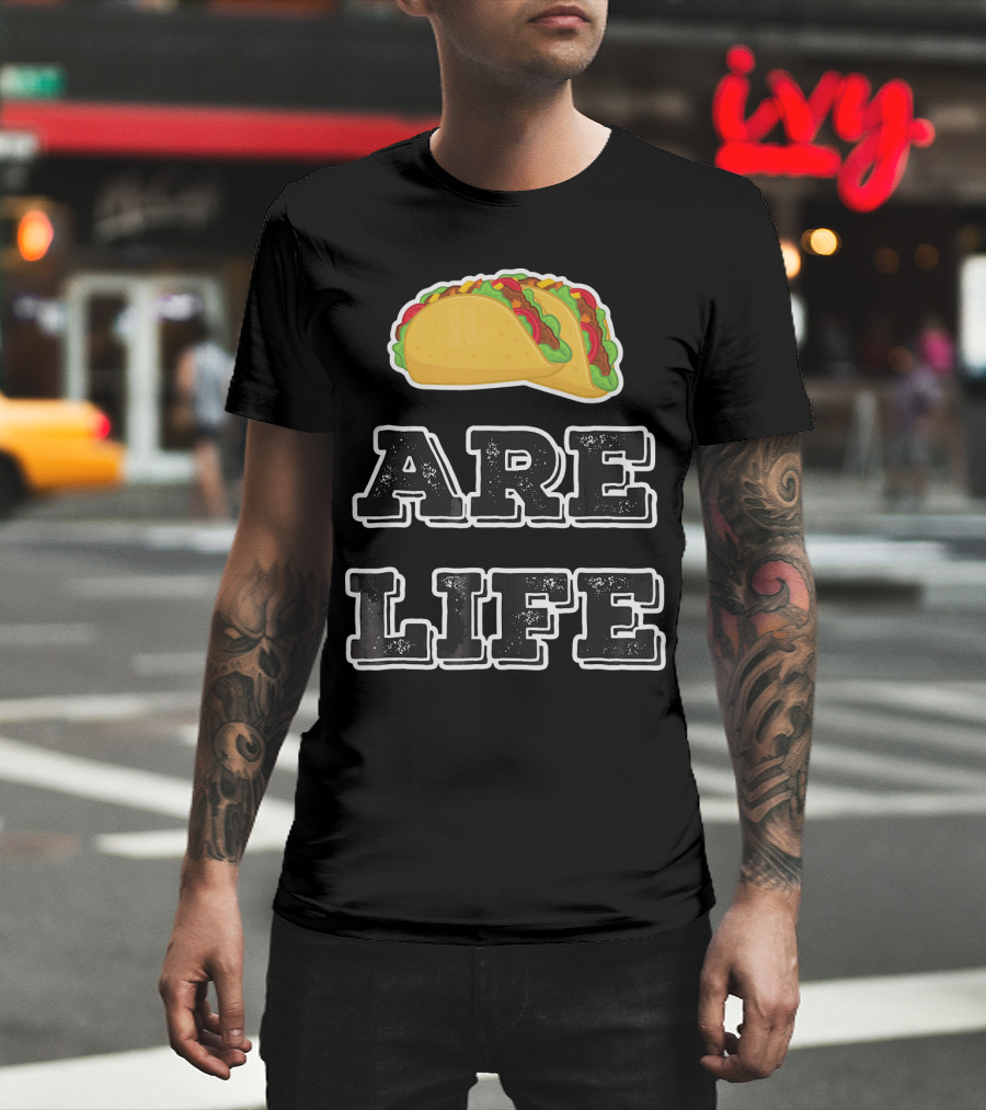 Tacos Are Life Trendy Food Emoji T-Shirt