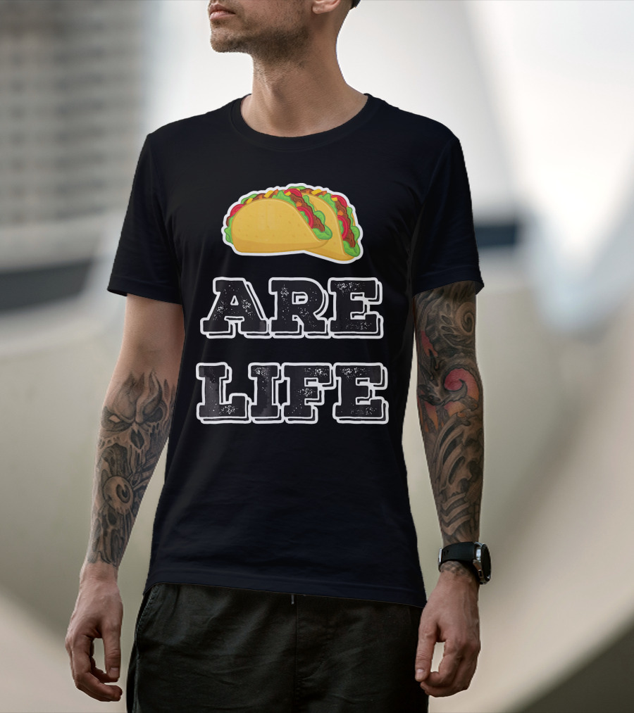Tacos Are Life Trendy Food Emoji T-Shirt