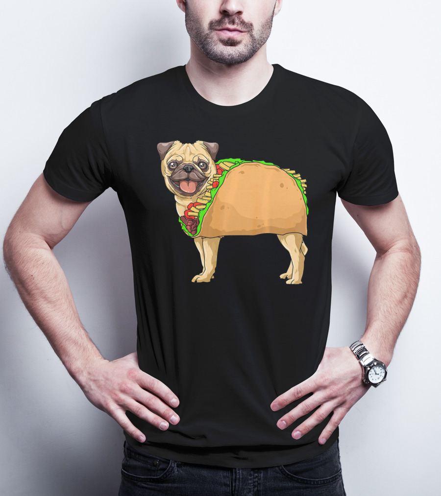 Taco Pug Mexican Burrito Pug T-Shirt