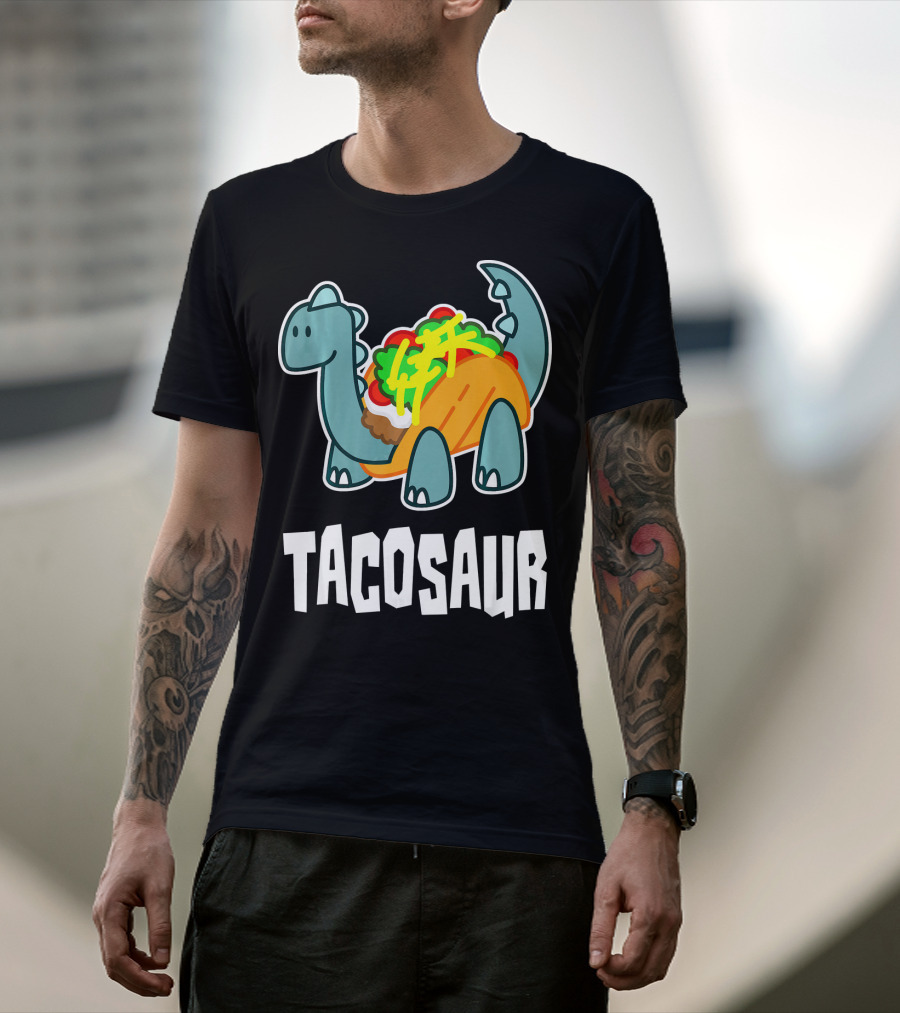 Tacosaur Funny Mexican Food Taco Lover Dino Dinos T-Shirt